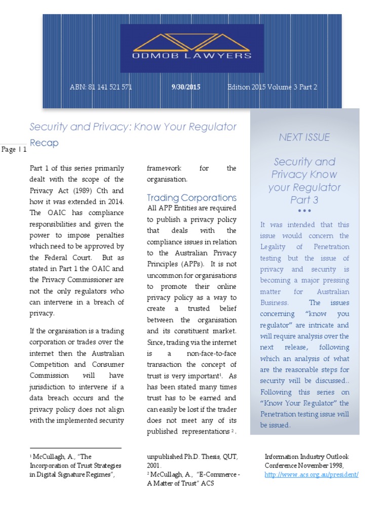 ODMOB Newsletter No 3 Part 2 | PDF | Federal Trade Commission ...