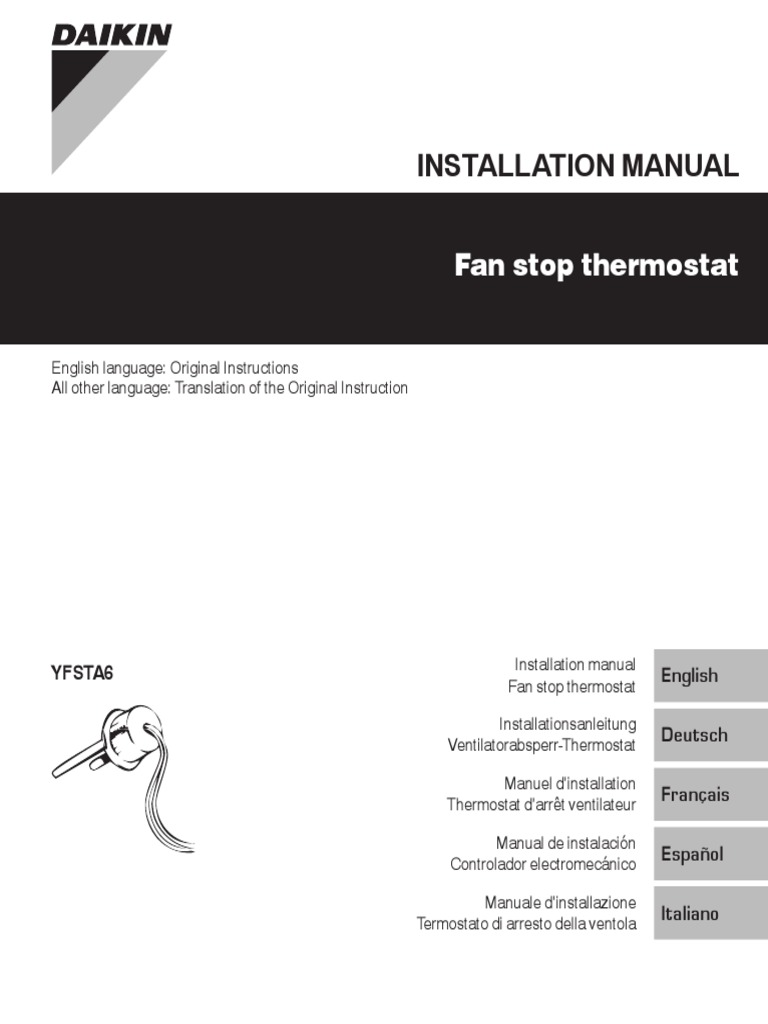 Installation Manual Pdf Thermostat Power Physics