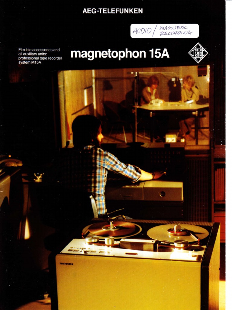 Telefunken Magnetophon 15A | PDF | Decibel | Tape Recorder