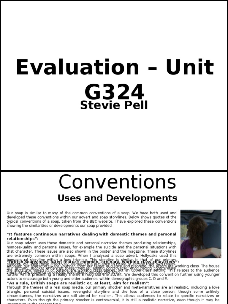 Evaluation - Unit G324: Stevie Pell | PDF | Soap Opera | Hyperlink