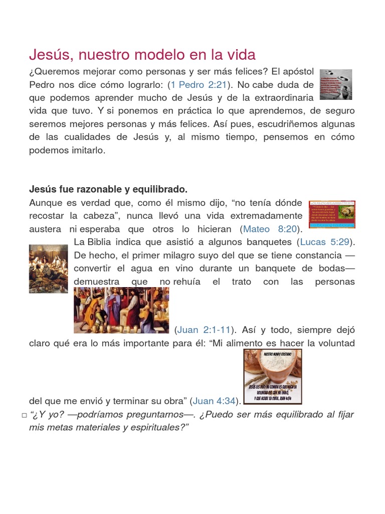 Jesús, Nuestro Modelo en La Vida | PDF | Fe | Jesús