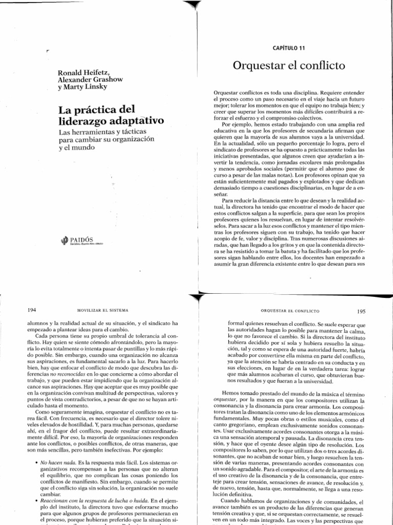 Grashow, Heifetz, Linsky - La Práctica Del Liderazgo Adaptativo - (Cap ...