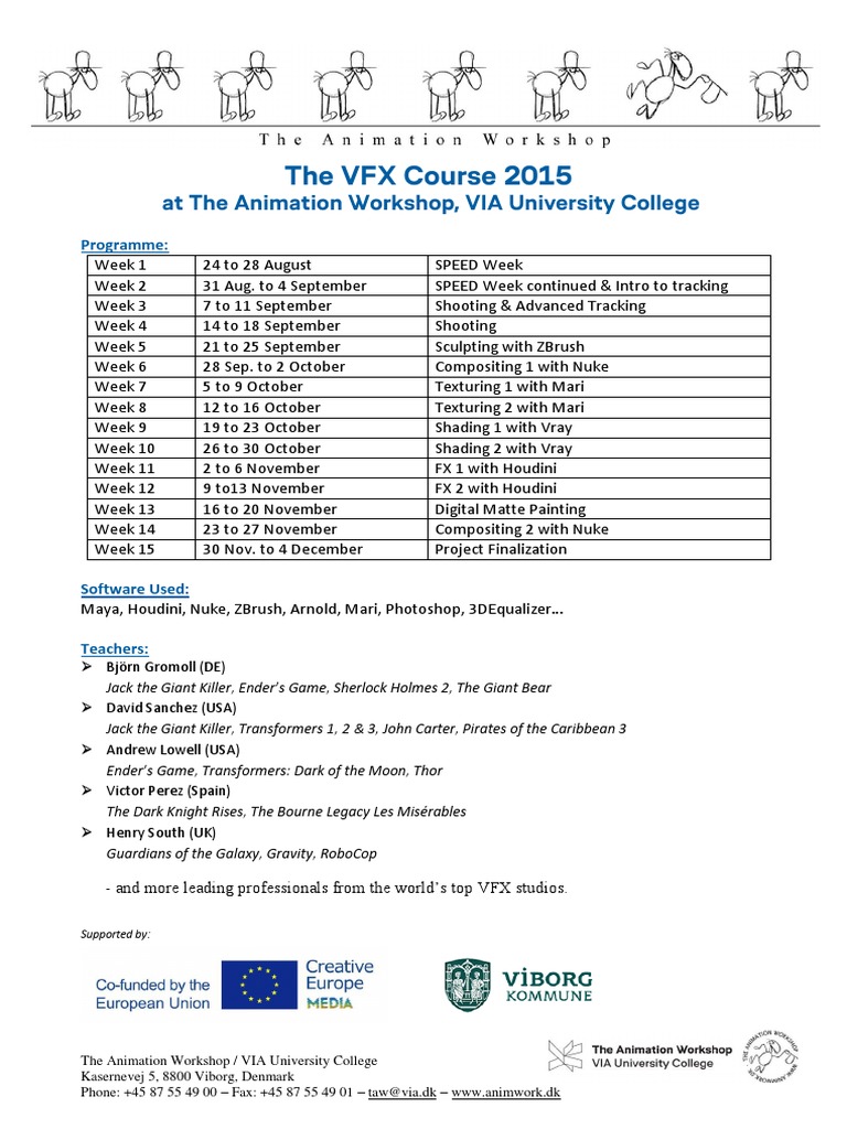 The VFX Course 2015: at The Animation Workshop, VIA University College ...