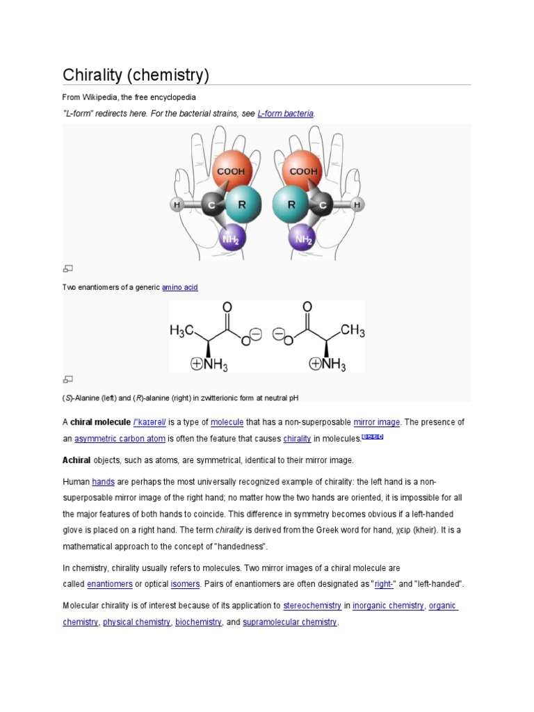 Chirality DD | Chirality (Chemistry) | Stereochemistry