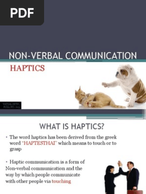 Haptics Nonverbal Communication