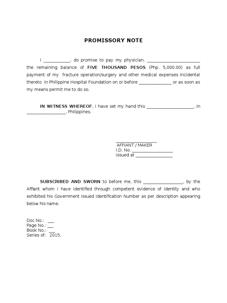 Promissory Note | PDF | Promissory Note | Interest