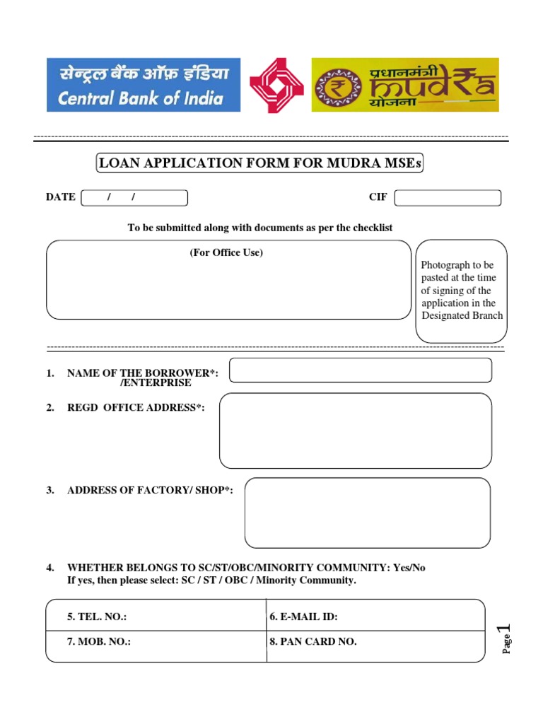 Mudra Loan | PDF | Credit (Finance) | Identity Document