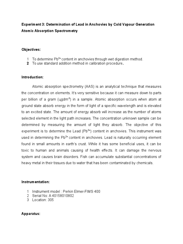 Spectro Report | PDF | Infrared Spectroscopy | Atomic Absorption ...