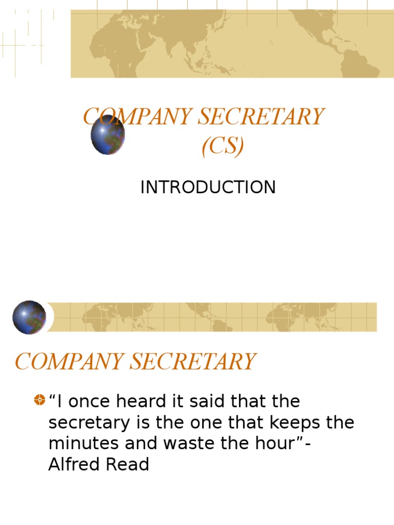 Topic 3 Company Secretary | PDF | Accounting | Government Information