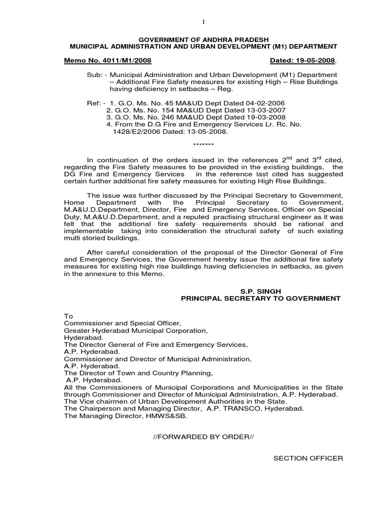 Memo 4011 | PDF | Firefighting | Fire Sprinkler System