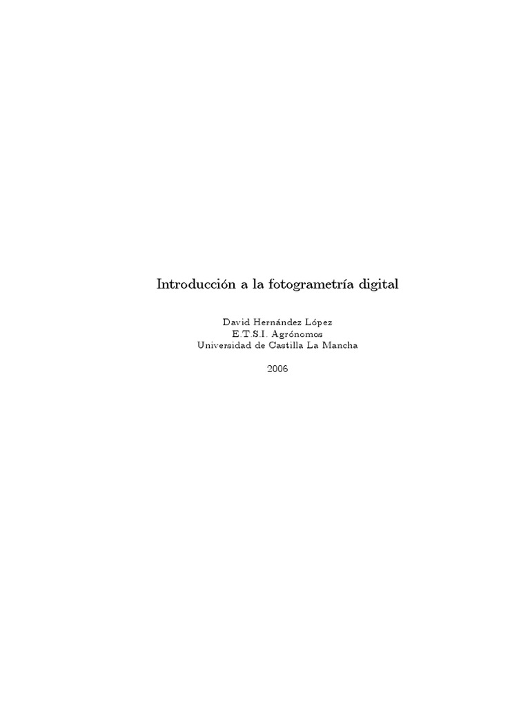 Introduccion Fotogrametria Digital | PDF | Sensores remotos ...