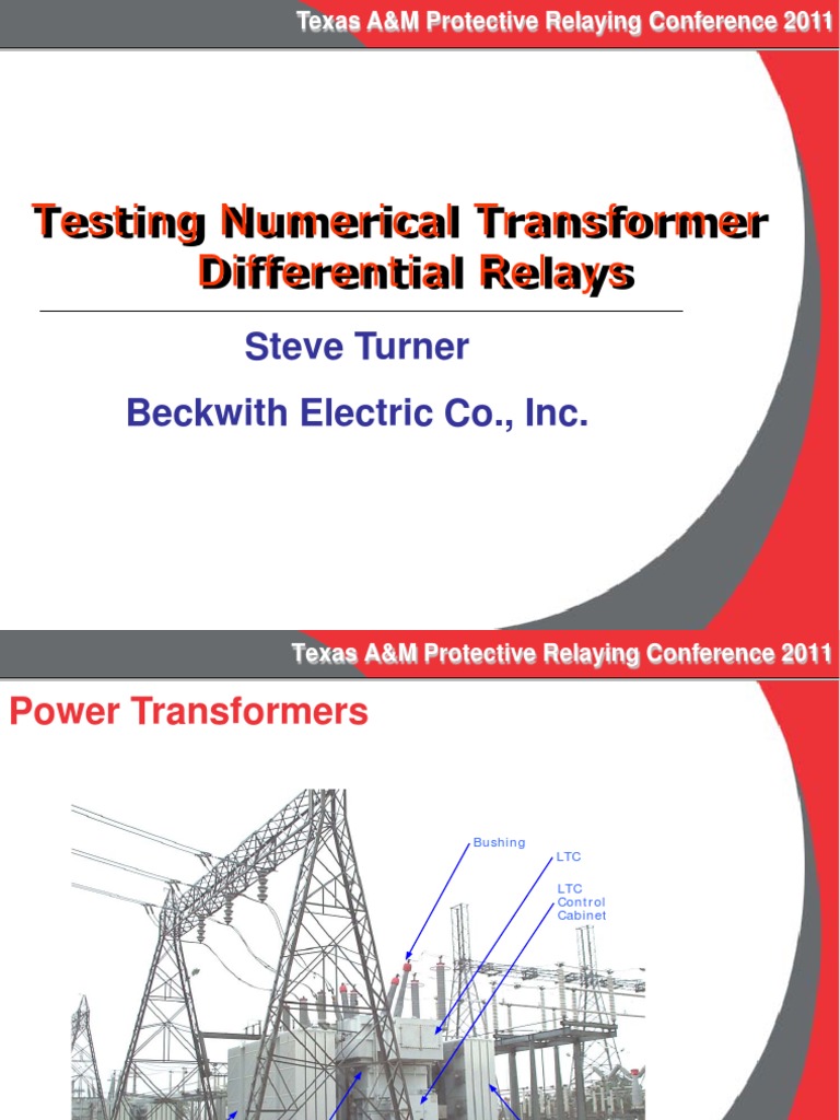 1 Testing Numerical Transformer Differential Relays 2011 | PDF ...