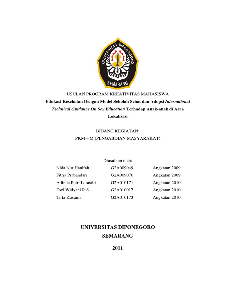 Proposal PKMM UNDIP | PDF | Ilmu Sosial