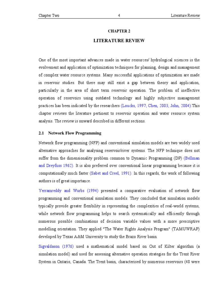 Optimizing Reservoir Operations Through Network Flow Programming and ...