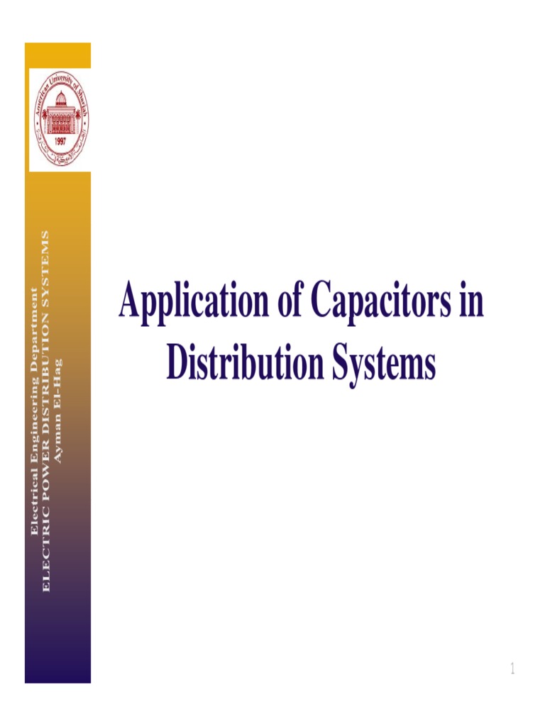 Application of Capacitors in Distribution Systems | PDF | Capacitor ...