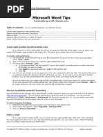 USM Thesis Formatting Guide Template | PDF | Microsoft Word | Software
