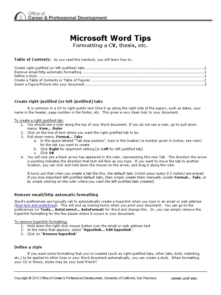 Researcher Microsoft Word Tips | PDF | Microsoft Word | Hyperlink