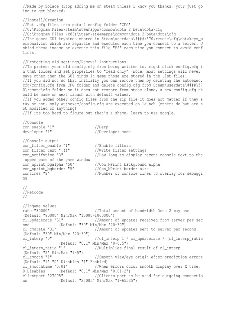 Dota 2 CFG | PDF | Command Line Interface | Computer File