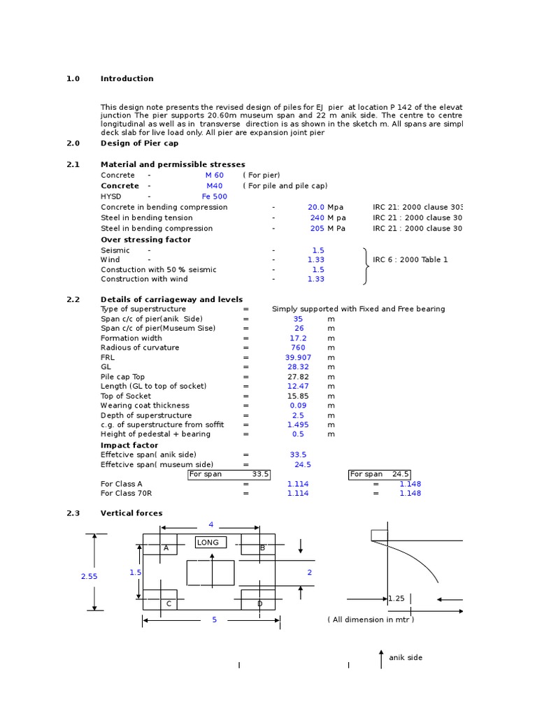Pile Reaction and Pile Cap | PDF | Deep Foundation | Stress (Mechanics)