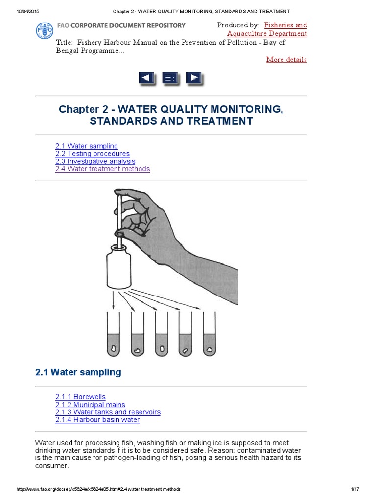 Water Quality Monitoring Standards | PDF