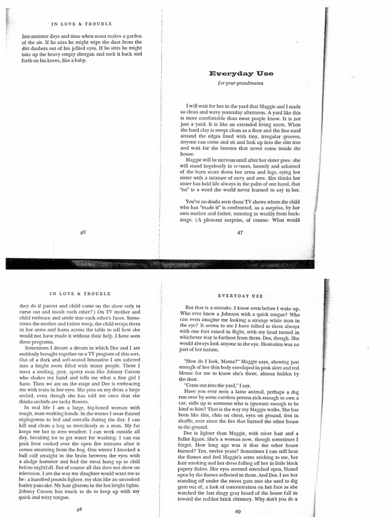 Alice Walker For Everyday Use | PDF