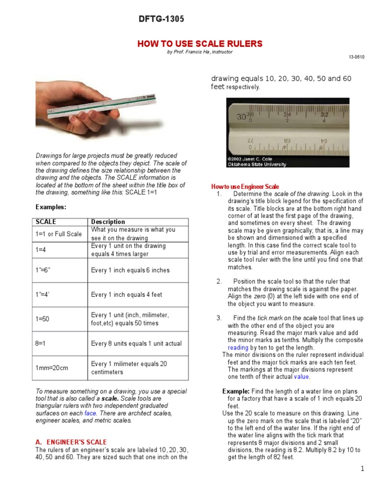 How To Use Scale Rulers | PDF | Foot (Unit) | Measurement
