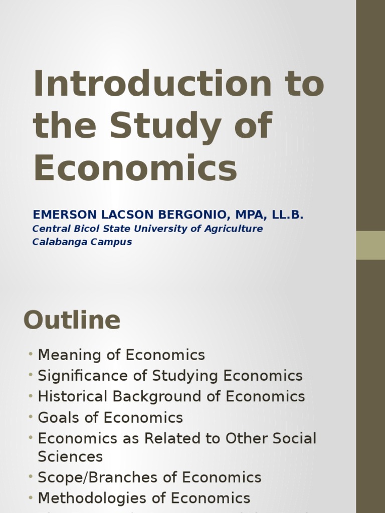 Introduction to Economics Concepts | PDF | Finance & Money Management