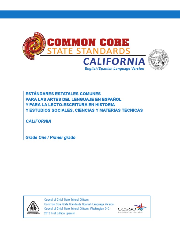 Common Core Ela Standards in Spanish California | PDF | Lectura ...