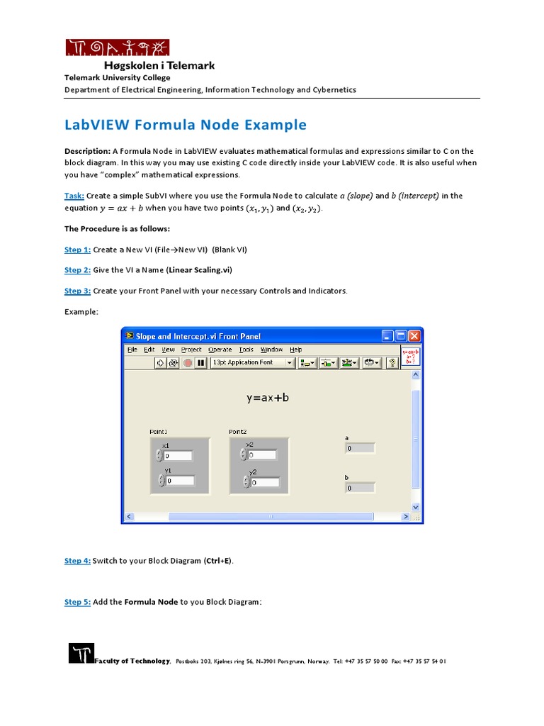 LabVIEW Formula Node Example | PDF LabVIEW Formula Node Example | PDF