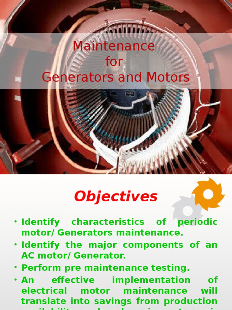 Maintenance For Generators and Motors - Training Course | PDF ...