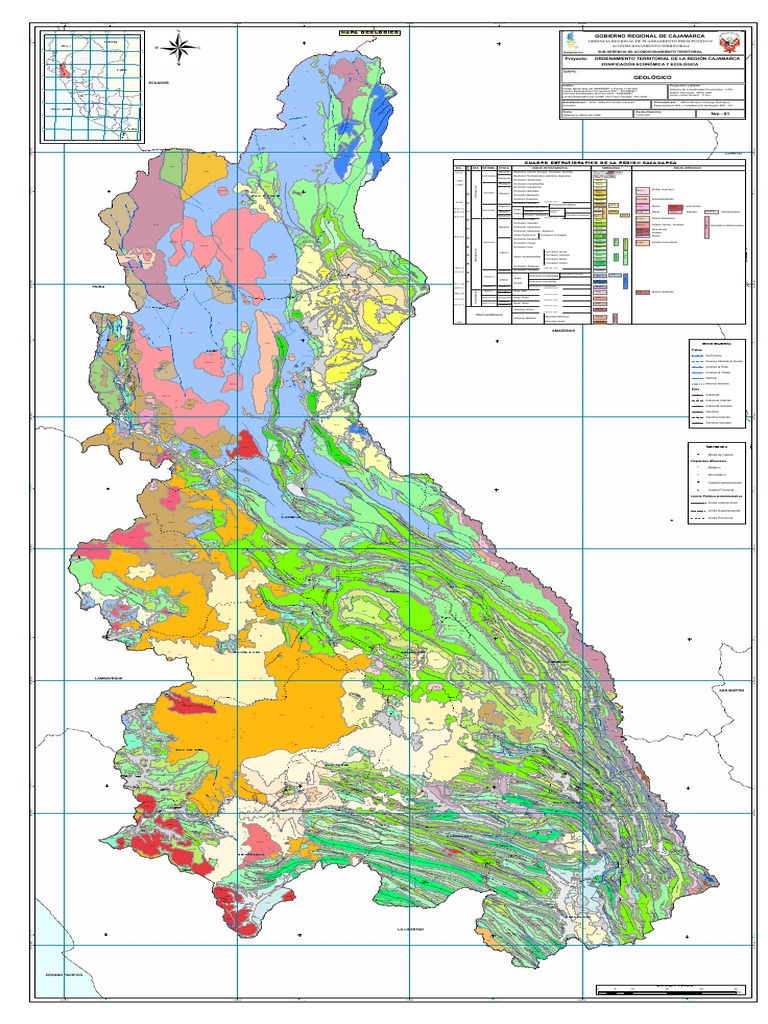 Mapa Geológico de Cajamarca, Perú | PDF | Geología | Ambiente natural ...