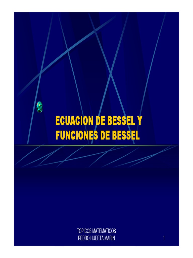 Ecuaciones y Funciones de Bessel | PDF | Matemáticas discretas ...