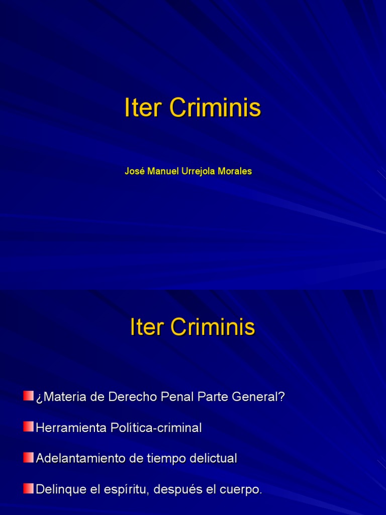ITER CRIMINIS.ppt | Delito | Intención (Derecho Penal)