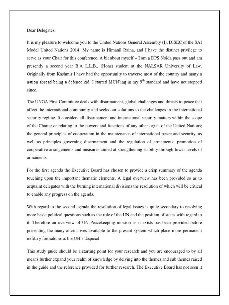UNGA-DISEC | Peacekeeping | United Nations