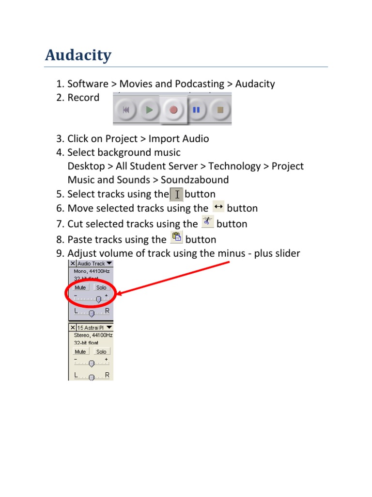 How To Use Audacity | PDF