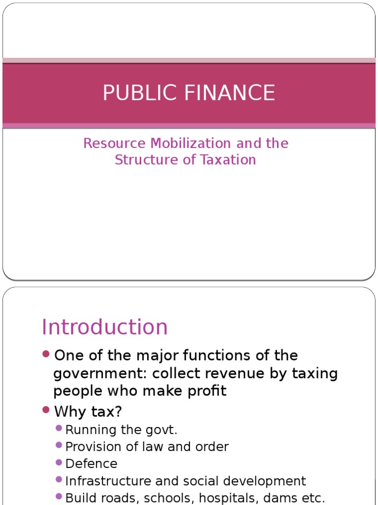 Fiscal Policy 1-Resource Mobilization Taxation | PDF | Value Added Tax ...