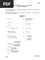 Senarai Rumus Matematik SPM | PDF