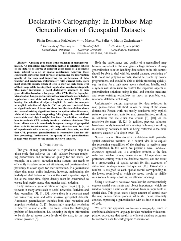 Declarative Cartography | PDF | Mathematical Optimization | Databases