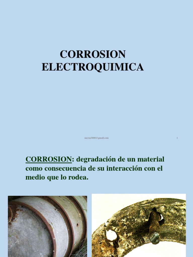 Corrosión Electroquimica | PDF | Redox | Electroquímica