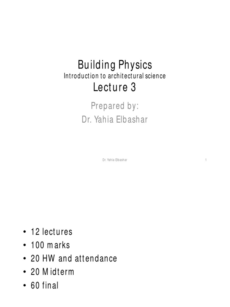 Building Physics | PDF | Lighting | Electrodynamics