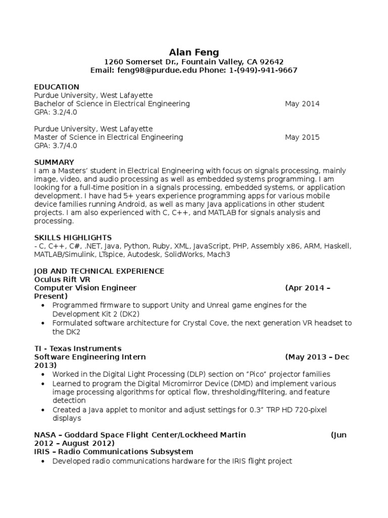 Placeholder Resume | PDF | Nasa Deep Space Network | Science