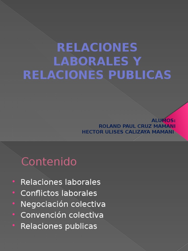 Relaciones Laborales | PDF | Relaciones laborales | Conflicto (proceso)