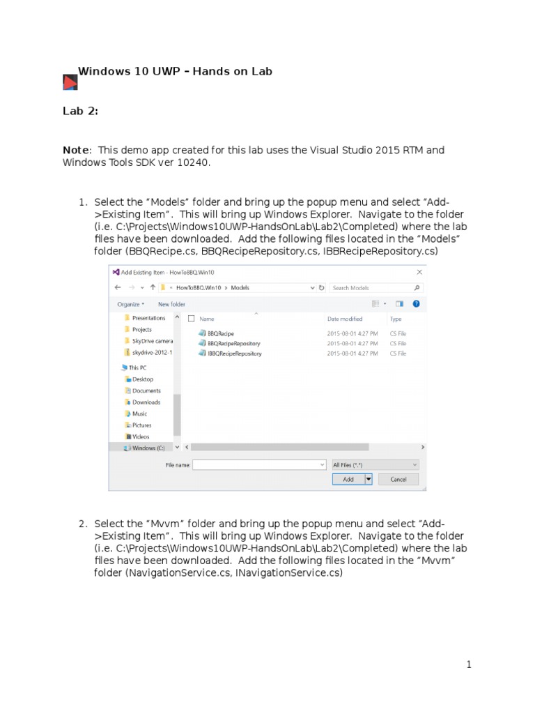 Windows 10 UWP - Hands On Lab | PDF | Extensible Application Markup ...