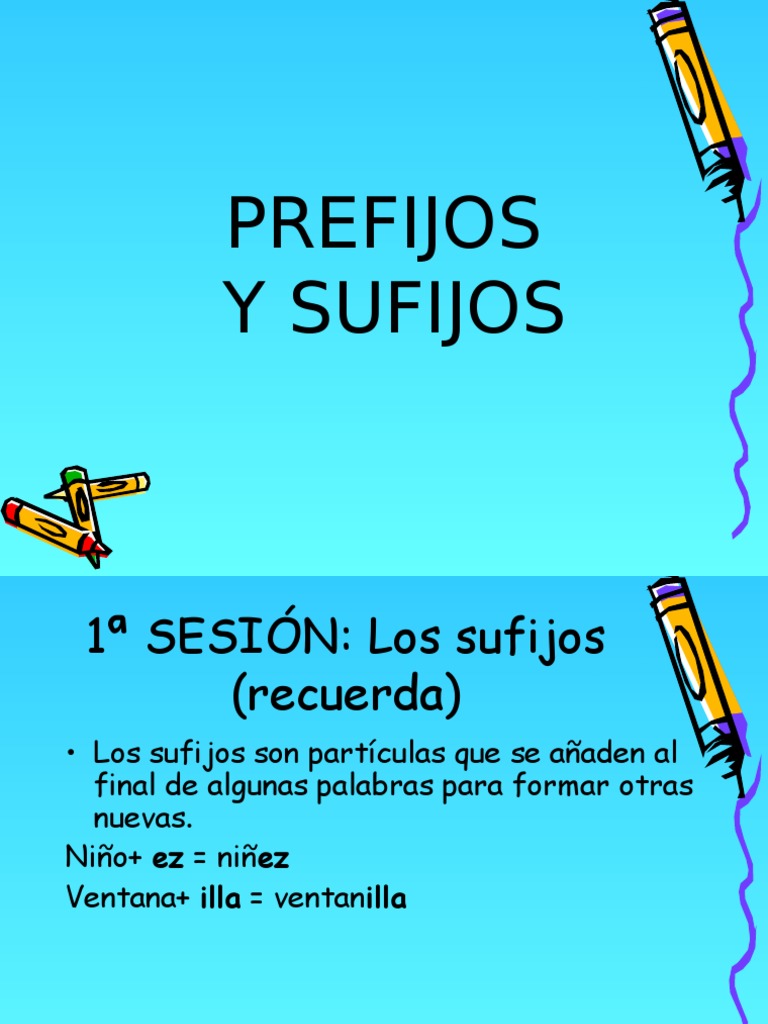 Prefijos y Sufijos: Definición y Ejemplos | PDF | Morfología Lingüística