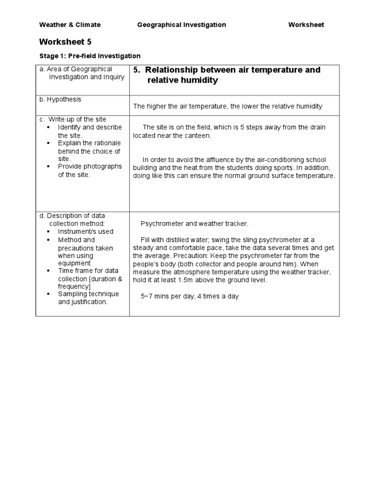 Weather Investigation: Temp vs Humidity | PDF | Relative Humidity | Weather