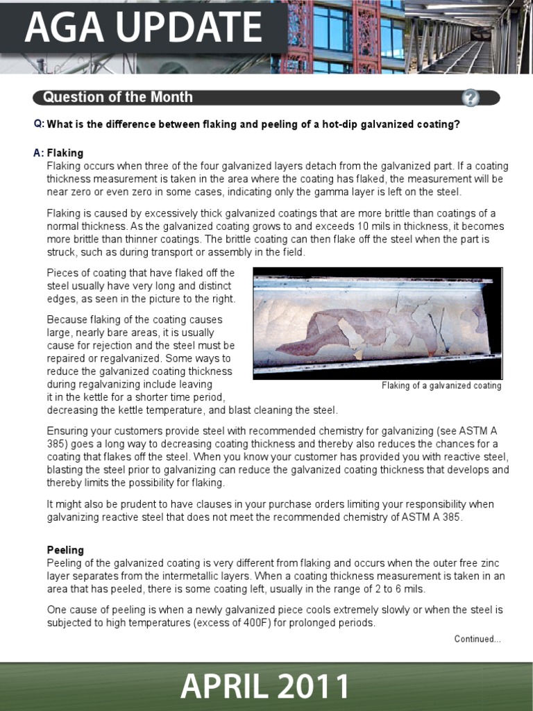 Flaking vs. Peeling in Galvanized Coatings | PDF | Technology & Engineering