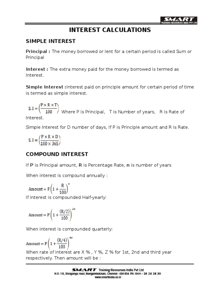 SI_AND_CI | Compound Interest | Interest