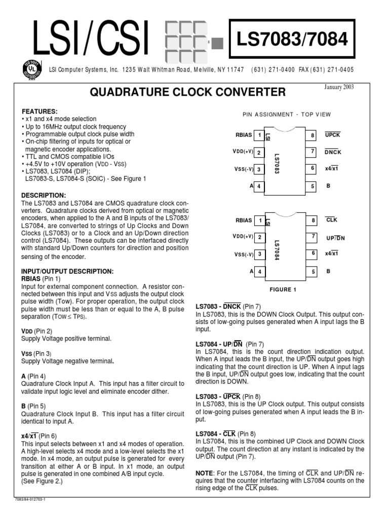 Circuito Ls 7084 Datasheet | PDF | Telecommunications Engineering ...