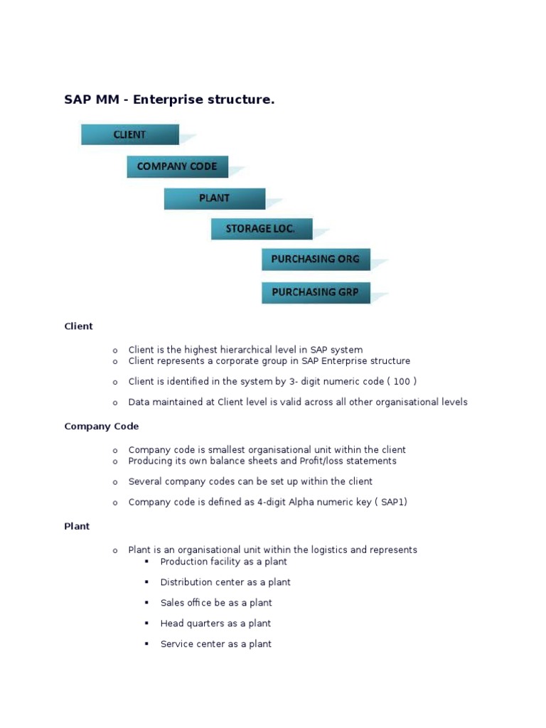 SAP MM - Enterprise Structure | PDF