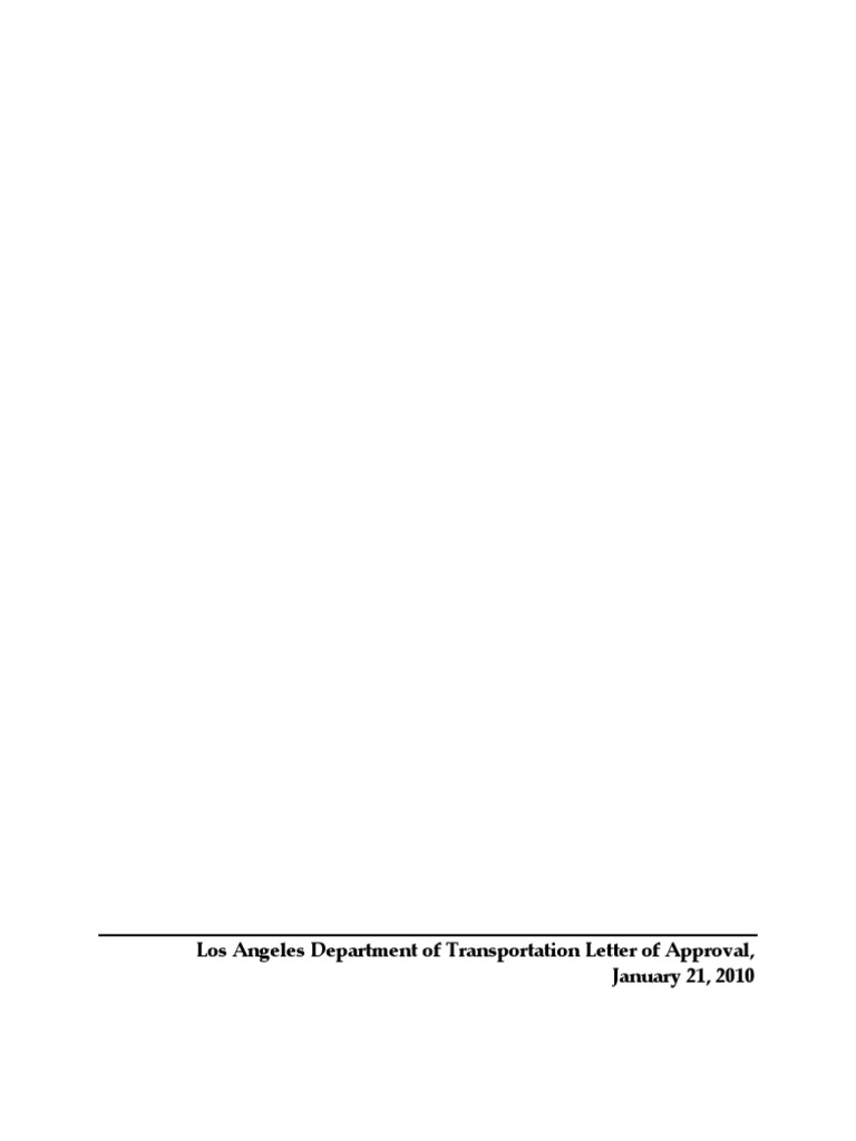 Los Angeles Department of Transportation Letter of | PDF